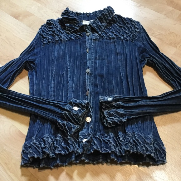 Great Cavalier | Tops | Nwot Great Cavalier Denim Crinkle Shirt Xl ...